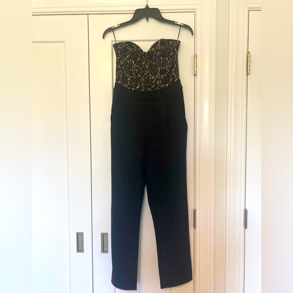 Express | Pants & Jumpsuits | Express Strapless Jumpsuit | Poshmark